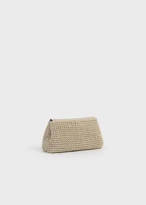 TOTEME Mini T-lock Woven-leather Clutch