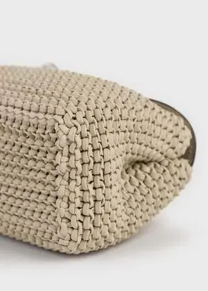 TOTEME Mini T-lock Woven-leather Clutch