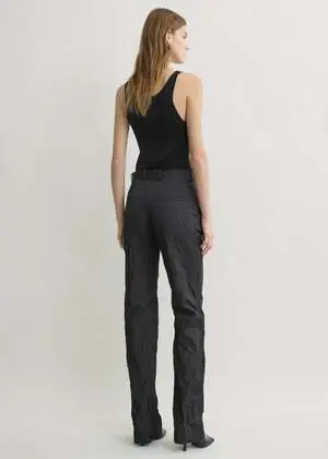 TOTEME Crinkled Cotton Trousers