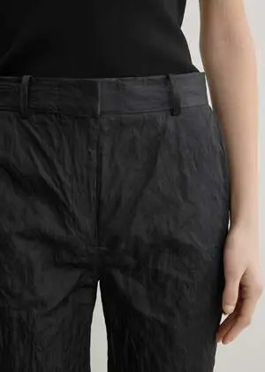 TOTEME Crinkled Cotton Trousers