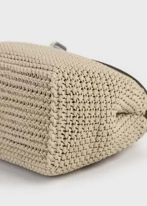 TOTEME T-lock Woven-leather Clutch