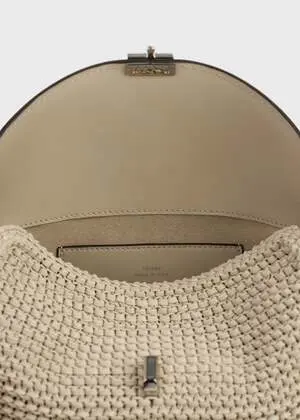 TOTEME T-lock Woven-leather Clutch