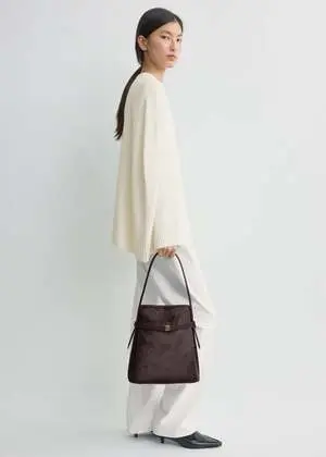 TOTEME Belted Pony Hair Bucket Bag