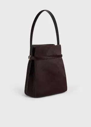 TOTEME Belted Pony Hair Bucket Bag