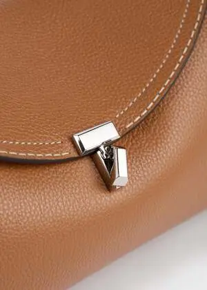 TOTEME T-lock Grained-leather Shoulder