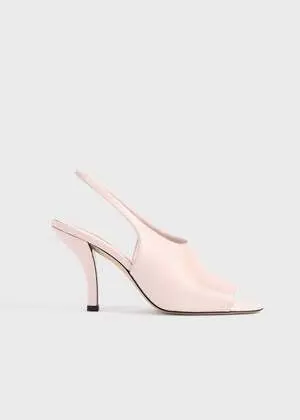 TOTEME Contour Naplack Slingbacks - Flamingo