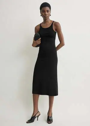 TOTEME Fluid Slip Dress - Black