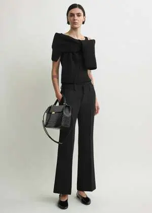 TOTEME Kick Flare Trousers - Black