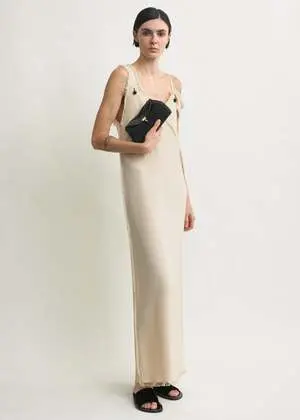 TOTEME Mini T-lock Woven-leather Clutch