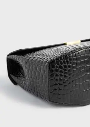 TOTEME Clip Croco-embossed Top Handle
