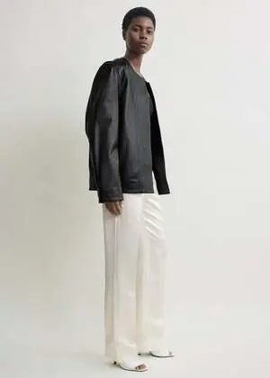 TOTEME Minimalist Leather Biker Jacket