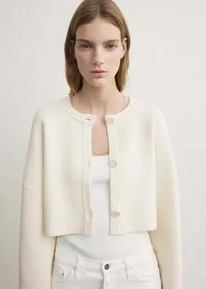 TOTEME Cropped Oversized Cardigan