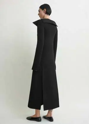 TOTEME Open Collar Wool Coat