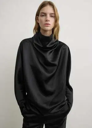 TOTEME Cowl Neck Blouse - Black
