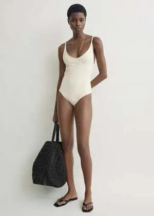TOTEME Scoop Swimsuit - Ecru