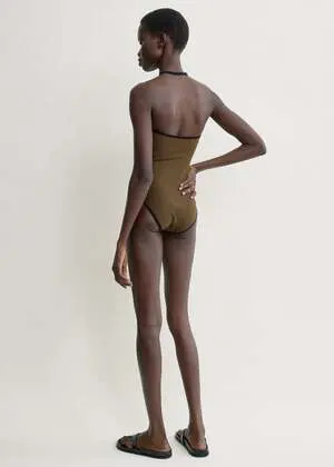 TOTEME Stripe Edge Strapless Swimsuit