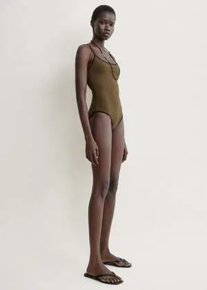 TOTEME Stripe Edge Swimsuit