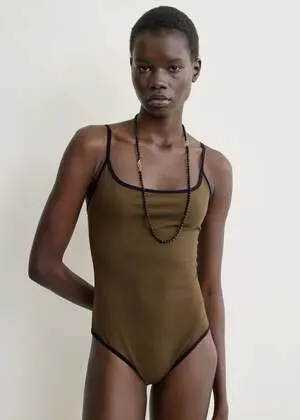 TOTEME Stripe Edge Swimsuit