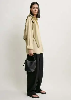 TOTEME Small Belted Grained-leather Tote