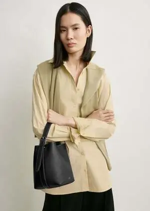 TOTEME Small Belted Grained-leather Tote