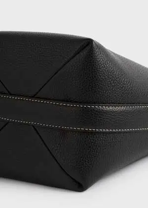 TOTEME Small Belted Grained-leather Tote
