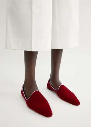 TOTEME Velvet Venetian Slippers