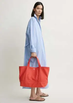 TOTEME Canvas Beach Tote - Red