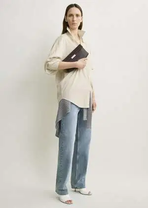 TOTEME Clip Lizard-embossed Clutch