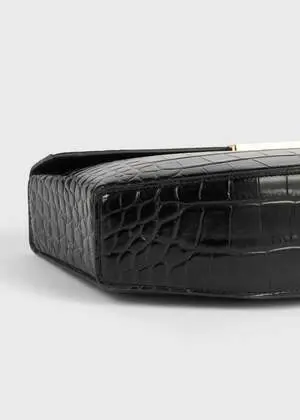 TOTEME Clip Croco-embossed Clutch