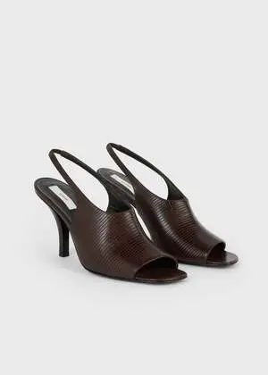 TOTEME Contour Lizard-embossed Slingbacks