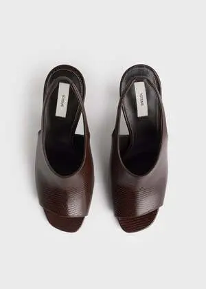 TOTEME Contour Lizard-embossed Slingbacks