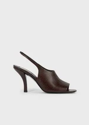 TOTEME Contour Lizard-embossed Slingbacks
