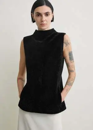 TOTEME Shearling Front Top
