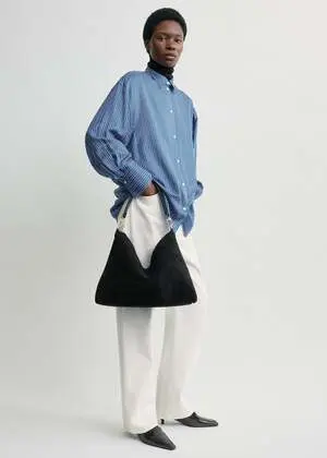 TOTEME Medium Bevel Suede Bag