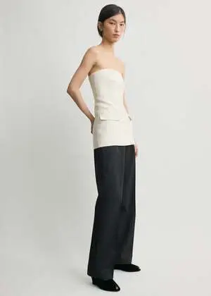 TOTEME Strapless Crepe Pocket Top