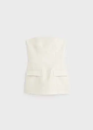 TOTEME Strapless Crepe Pocket Top