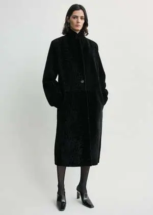 TOTEME Classic Shearling Coat - Black