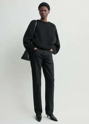 TOTEME Mohair Blend Rib Knit - Black