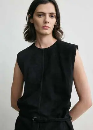 TOTEME Belted Suede Top