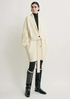 TOTEME Shawl-lapel Cashmere-wool Robe - Ecru