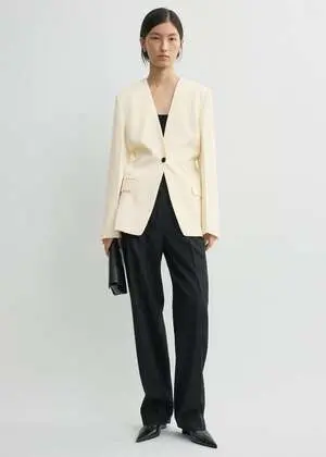 TOTEME Slouch Waist Blazer - Off-white