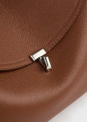 TOTEME T-lock Grained-leather Top Handle