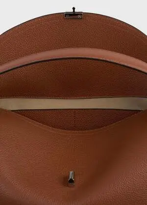 TOTEME T-lock Grained-leather Top Handle