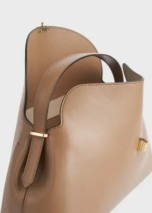 TOTEME T-lock Leather Top Handle