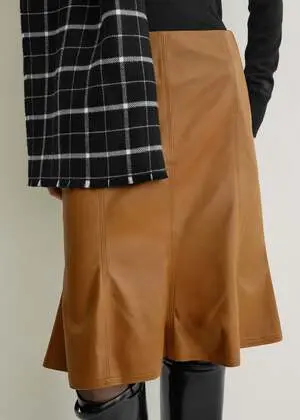 TOTEME Fluted Leather Skirt