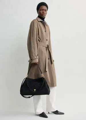 TOTEME T-lock Suede Satchel