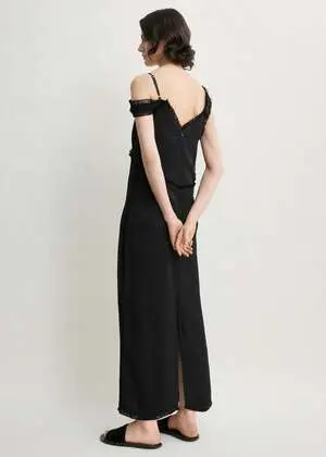 TOTEME V-neck Raw Slip Dress