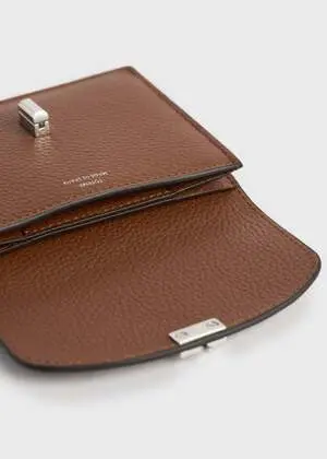 TOTEME T-lock Grained-leather Cardholder
