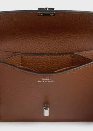 TOTEME T-lock Grained-leather Cardholder