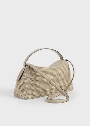 TOTEME T-lock Woven-leather Top Handle